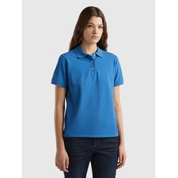 Benetton Poloshirt in Blau - 71% | Gr&ouml;&szlig;e L | Damen-tops