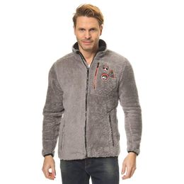 Peak Mountain Fleecejacke in Grau - 62% | Gr&ouml;&szlig;e L | Herren-pullover-sport