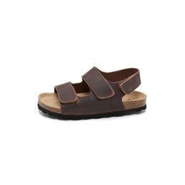 billowy Leder-Sandalen in Braun - 51% | Gr&ouml;&szlig;e 26 | Kindersandalen
