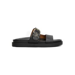 Tommy Hilfiger Shoes Leder-Pantoletten in Schwarz - 51% | Gr&ouml;&szlig;e 38 | Damen-pantoletten