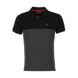 Degr&eacute; Celsius Poloshirt "Caloste" in Anthrazit/ Schwarz - 63% | Gr&ouml;&szlig;e M | Herren-plussize