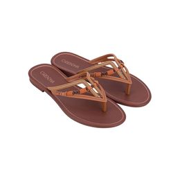 Grendha Zehentrenner "Cacau Bossa Rast" in Hellbraun - 52% | Gr&ouml;&szlig;e 35/36 | Damen-sandalen