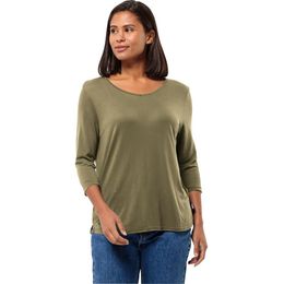 Jack Wolfskin Funktionsshirt "Mola" in Khaki - 54% | Gr&ouml;&szlig;e S | Damen-outdoor-tops-shirts