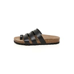 billowy Leder-Zehentrenner in Schwarz - 54% | Gr&ouml;&szlig;e 38 | Damen-sandalen