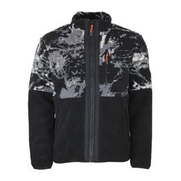 Peak Mountain Fleecejacke "Cefran" in Schwarz/ Grau - 65% | Gr&ouml;&szlig;e S | Herren-pullover-sport