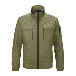 Milestone &Uuml;bergangsjacke "Oxfort" in Khaki - 66% | Gr&ouml;&szlig;e 54 | Herren-plussize