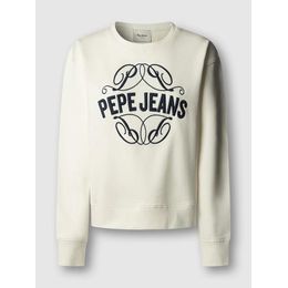 Pepe Jeans Sweatshirt "Maat" in Creme - 40% | Gr&ouml;&szlig;e M | Damen-sweatshirts-jacken