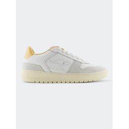 Kangaroos Leder-Sneakers "Game Lo II" in Creme/ Gelb - 37% | Gr&ouml;&szlig;e 37 | Damen-sneakers