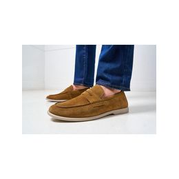 British Passport Leder-Mokassins "Penny" in Ocker - 59% | Gr&ouml;&szlig;e 45 | Herren-schuhe-halbschuhe