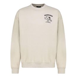 Sublevel Sweatshirt in Creme - 58% | Gr&ouml;&szlig;e M | Herren-plussize