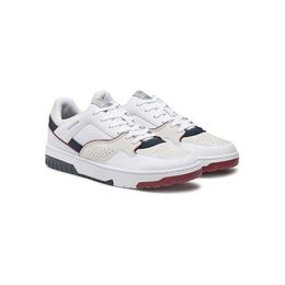 Tommy Hilfiger Shoes Leder-Sneakers in Wei&szlig;/ Creme - 54% | Gr&ouml;&szlig;e 42 | Herrensneakers