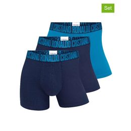 CR7 3er-Set: Boxershorts in Blau/ Dunkelblau - 57% | Gr&ouml;&szlig;e M | Herren-waesche