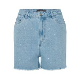 Pieces Jeans-Shorts "Tamra" in Hellblau - 48% | Gr&ouml;&szlig;e L | Shorts