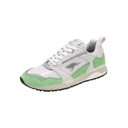 Kangaroos Leder-Sneakers "Exo II Ultimate Y2K" in Wei&szlig;/ Gr&uuml;n - 62% | Gr&ouml;&szlig;e 40 | Damen-sneakers