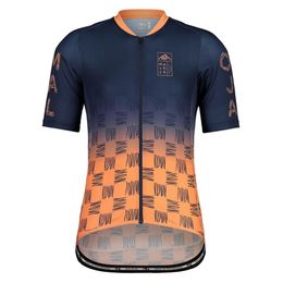 maloja Fahrradtrikot "WalnussM" in Orange/ Dunkelblau - 61% | Gr&ouml;&szlig;e L | Herren-sportshirts