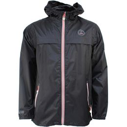 Peak Mountain Regenjacke "Carrow" in Schwarz - 64% | Gr&ouml;&szlig;e M | Herren-outdoorjacken