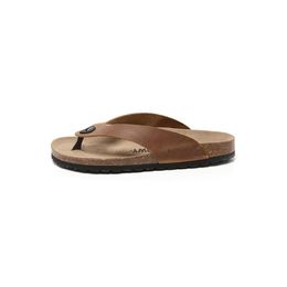 billowy Leder-Zehentrenner in Hellbraun - 54% | Gr&ouml;&szlig;e 44 | Herrensandalen