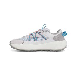 Under Armour Leder-Laufschuhe in Wei&szlig;/ Blau/ Grau - 55% | Gr&ouml;&szlig;e 45 | Damen-outdoorschuhe
