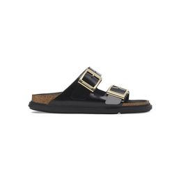 Birkenstock Leder-Pantoletten "Arizona" in Schwarz - 15% | Gr&ouml;&szlig;e 38 | Damen-pantoletten