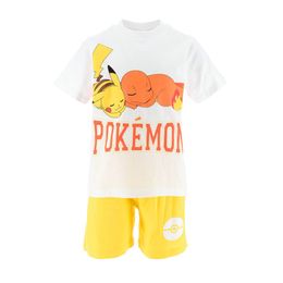 Pok&eacute;mon Pok&eacute;mon Pyjama "Pok&eacute;mon" in Wei&szlig;/ Gelb - 54% | Gr&ouml;&szlig;e 140 | Kinder-waesche