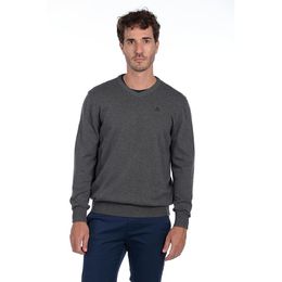 The Time of Bocha Pullover "Pico" in Grau - 68% | Gr&ouml;&szlig;e L | Herren-plussize