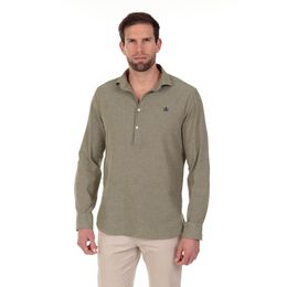 The Time of Bocha Hemd - Regular fit - in Beige/ Khaki - 72% | Gr&ouml;&szlig;e XL | Herren-plussize