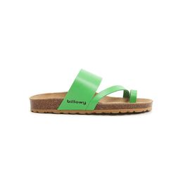 billowy Leder-Zehentrenner in Gr&uuml;n - 54% | Gr&ouml;&szlig;e 36 | Damen-sandalen