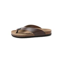 billowy Leder-Zehentrenner in Braun - 54% | Gr&ouml;&szlig;e 42 | Herrensandalen