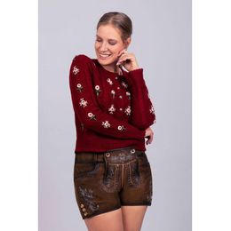 Edelnice Ledershorts "Elsa" in Braun - 34% | Gr&ouml;&szlig;e 36 | Damen-leder-hosen