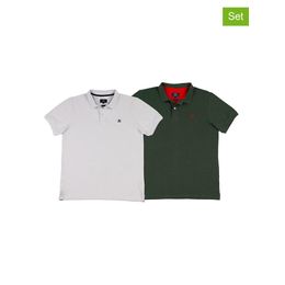 The Time of Bocha 2er-Set: Poloshirts in Gr&uuml;n/ Wei&szlig; - 79% | Gr&ouml;&szlig;e XL | Herren-plussize