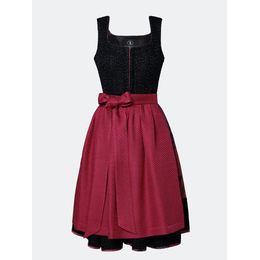 TraumTrachten Dirndl "Viola" in Schwarz/ Bordeaux - 36% | Gr&ouml;&szlig;e 40 | Damen-dirndl