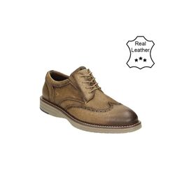 Bullboxer Leder-Schn&uuml;rschuhe in Taupe - 54% | Gr&ouml;&szlig;e 42 | Herren-schnuerschuhe