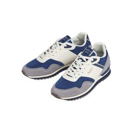 Pepe Jeans Footwear Sneakers "London" in Grau/ Blau/ Creme - 51% | Gr&ouml;&szlig;e 44 | Herrensneakers