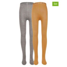 Ewers 2er-Set: Strumpfhose in Grau/ Gelb - 47% | Gr&ouml;&szlig;e 98 | Kinder-socken-strumpfhosen