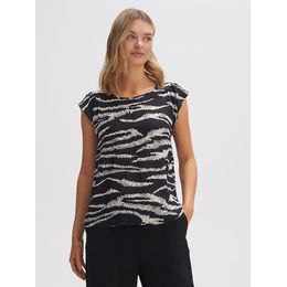 Opus Bluse in Schwarz/ Wei&szlig; - 52% | Gr&ouml;&szlig;e 40 | Damen-blusen