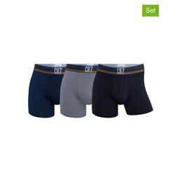 CR7 3er-Set: Boxershorts in Dunkelblau/ Grau - 54% | Gr&ouml;&szlig;e M | Herren-waesche