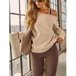Milan Kiss Sweatshirt in Beige - 76% | Gr&ouml;&szlig;e L | Damen-sweatshirts-jacken