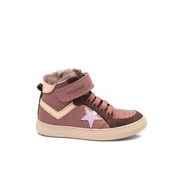 bisgaard Leder-Sneakers "Isak" in Rosa/ Braun - 51% | Gr&ouml;&szlig;e 40 | Kindersneakers