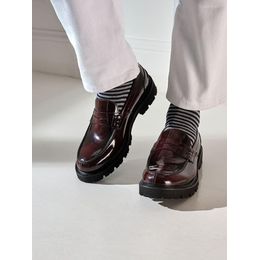 British Passport Leder-Mokassins "Penny" in Bordeaux - 59% | Gr&ouml;&szlig;e 45 | Herren-schuhe-halbschuhe
