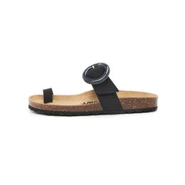billowy Leder-Zehentrenner in Schwarz - 52% | Gr&ouml;&szlig;e 40 | Damen-sandalen
