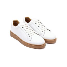 British Passport Leder-Sneakers in Wei&szlig; - 56% | Gr&ouml;&szlig;e 45 | Herrensneakers