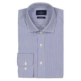 Hackett London Hemd - Tailored fit - in Dunkelblau/ Wei&szlig; - 58% | Gr&ouml;&szlig;e M | Herren-plussize