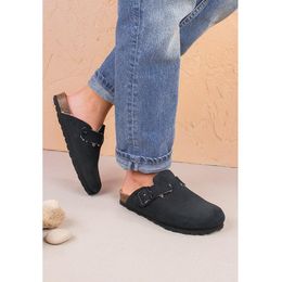 billowy Leder-Clogs in Schwarz - 52% | Gr&ouml;&szlig;e 40 | Damen-pantoletten