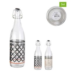 every ware 2er-Set: Glasflaschen in Transparent/ Schwarz - 1 l (&Uuml;berraschungsprodukt) - 54% | Damen-outdoor-ausruestung