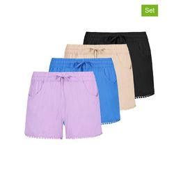 fresh made 4er-Set: Shorts in Schwarz/ Beige/ Blau - 73% | Gr&ouml;&szlig;e M | Shorts