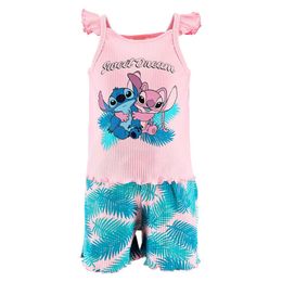 Lilo and Stitch Lilo & Stitch Pyjama "Lilo und Stitch" in Rosa/ T&uuml;rkis - 63% | Gr&ouml;&szlig;e 104 | Kinder-waesche