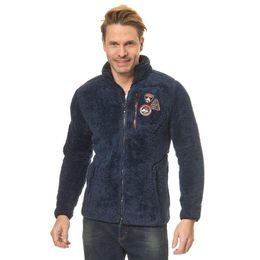 Peak Mountain Fleecejacke in Dunkelblau - 62% | Gr&ouml;&szlig;e XL | Herren-pullover-sport