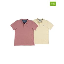 The Time of Bocha 2er-Set: Poloshirts in Gelb/ Rosa - 79% | Gr&ouml;&szlig;e XXL | Herren-plussize