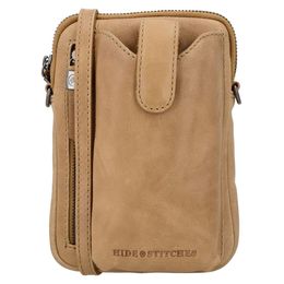 HIDE & STITCHES Leder-Handytasche "Porto" in Hellbraun - (B)13 x (H)19 x (T)2 cm - 60% | Damen-handytaschen