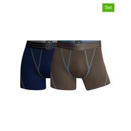 CR7 2er-Set: Boxershorts in Dunkelblau/ Braun - 59% | Gr&ouml;&szlig;e XL | Herren-waesche